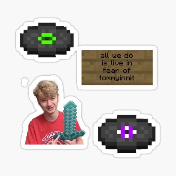 "Tommyinnit 4 pack" Sticker for Sale by nomnomyoongi | Redbubble