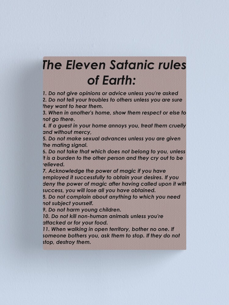 Satanic Rules