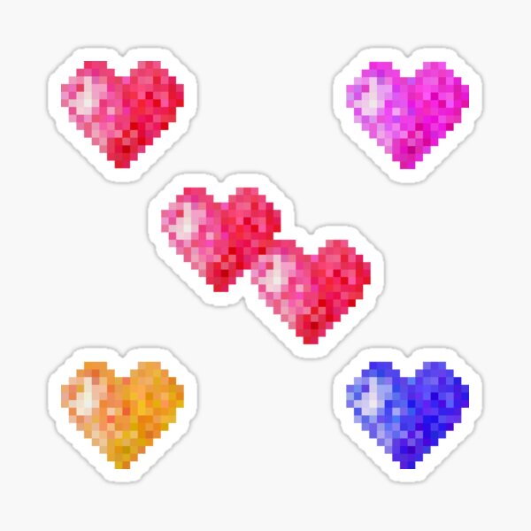 "Color hearts pattern pack" Sticker for Sale by Jokertoons | Redbubble
