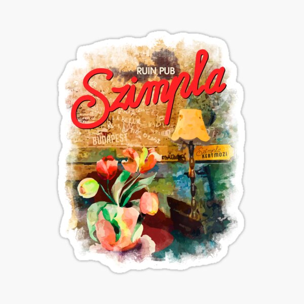 "Ruin Pub Szimpla Lounge with Flowers in Budapest" Sticker for Sale by ...