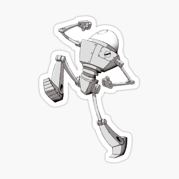 "Giant Metal Man" Sticker for Sale by jrodmillionaire | Redbubble
