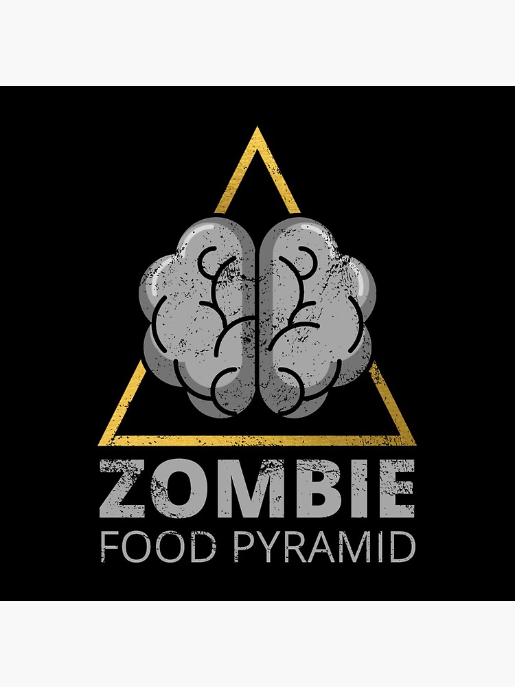 "Zombie Food Pyramid" Poster by TeeNoir | Redbubble
