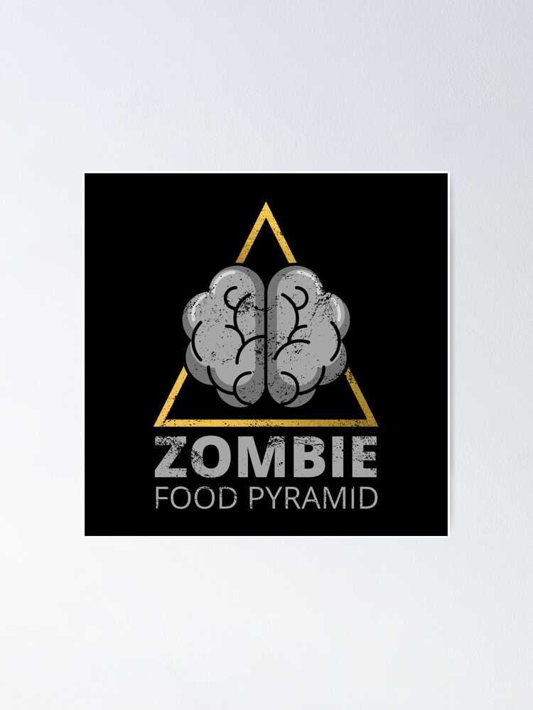 "Zombie Food Pyramid" Poster by TeeNoir | Redbubble