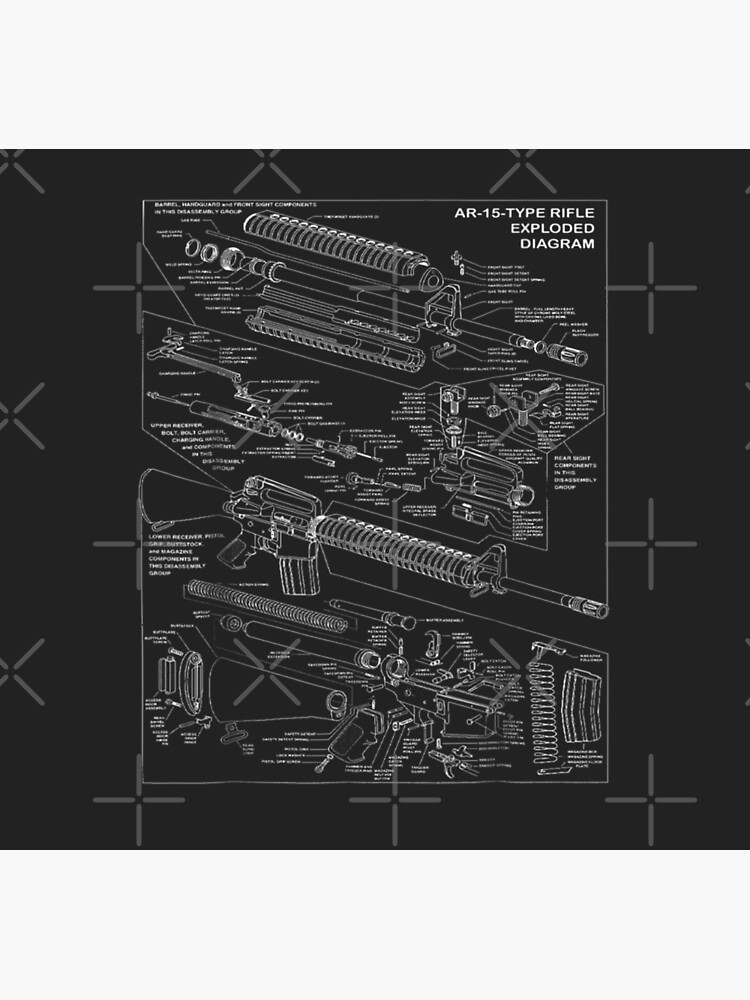 "AR-15 Schematic Diagram" Canvas Print for Sale by SusanSanchez | Redbubble