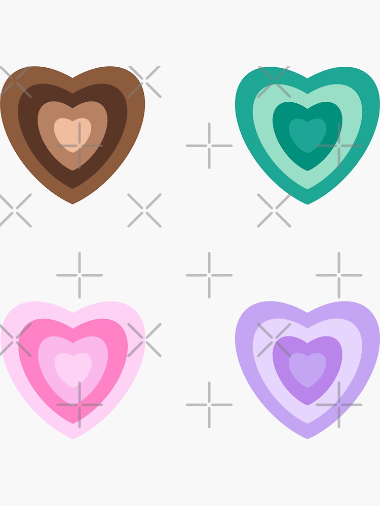 "y2k hearts" Sticker for Sale by ShaynaFried | Redbubble