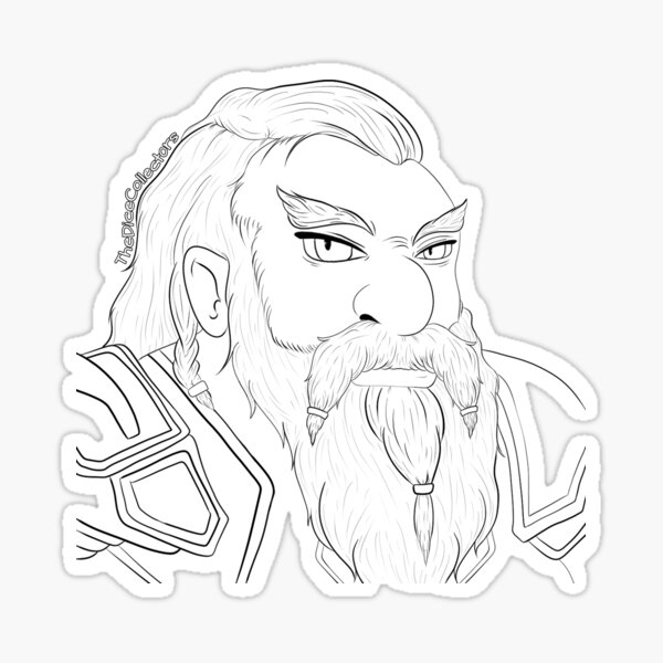 "Bran -Lineart- -TheDiceCollectors-" Sticker for Sale by DiceCollectors ...