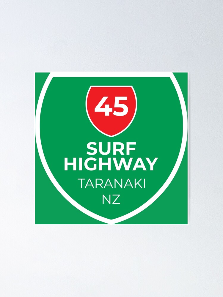 "Surf Highway 45, Taranaki, New Zealand" Poster by Kiwidom | Redbubble