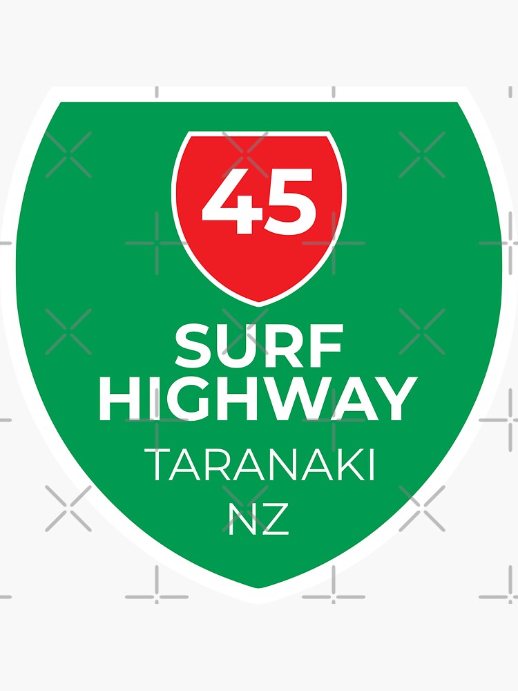 "Surf Highway 45, Taranaki, New Zealand" Sticker for Sale by Kiwidom ...