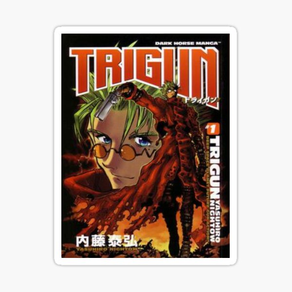 "Trigun Manga" Sticker for Sale by SorceryProducts | Redbubble