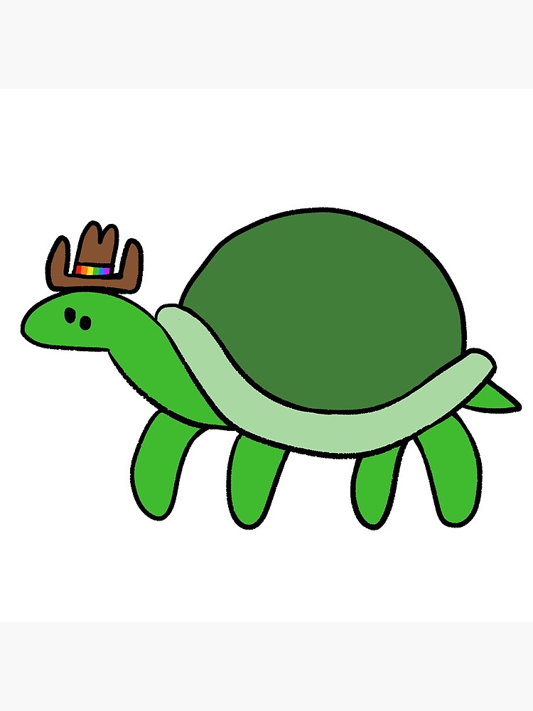 "Turtle In Cowboy Hat" Art Print by Sugar-bun-bun | Redbubble