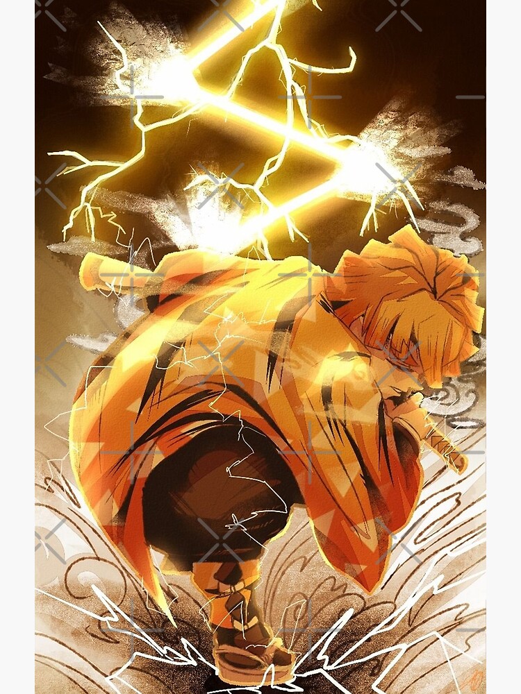 "Zenitsu And Breath Of Lightning" Poster by andrepe | Redbubble