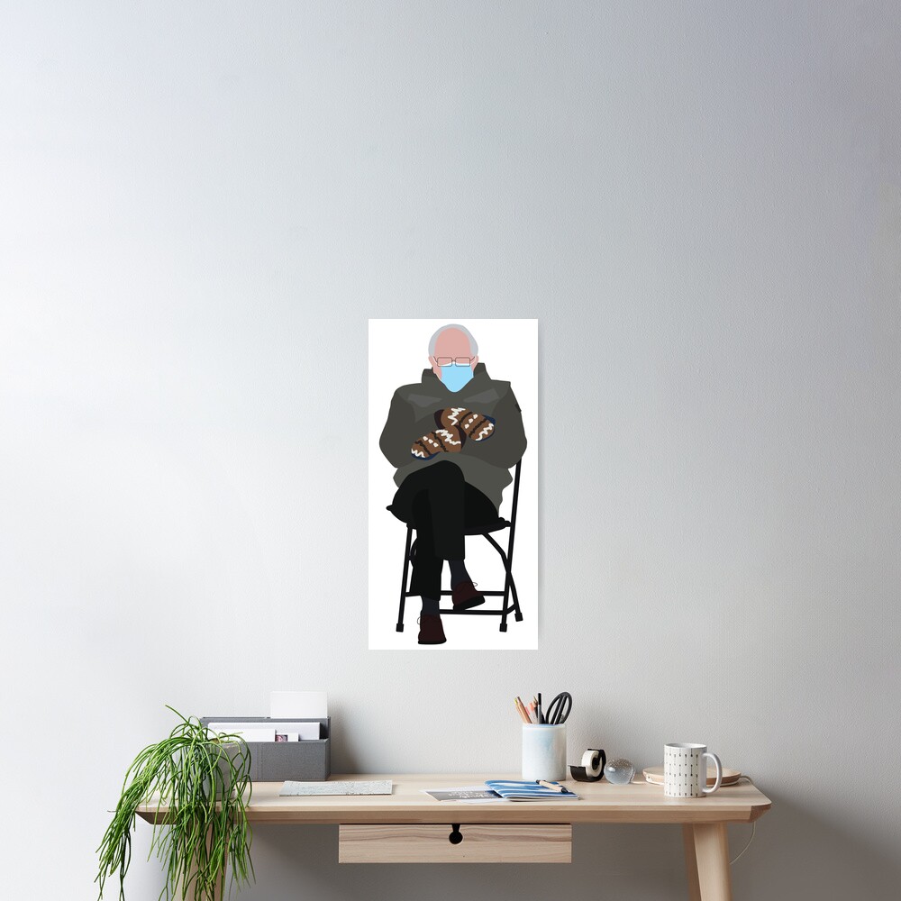 "Bernie Sanders Folding Chair Meme" Poster for Sale by breynoldsdesign ...