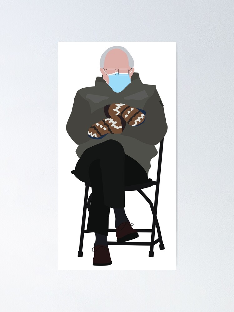 "Bernie Sanders Folding Chair Meme" Poster for Sale by breynoldsdesign ...