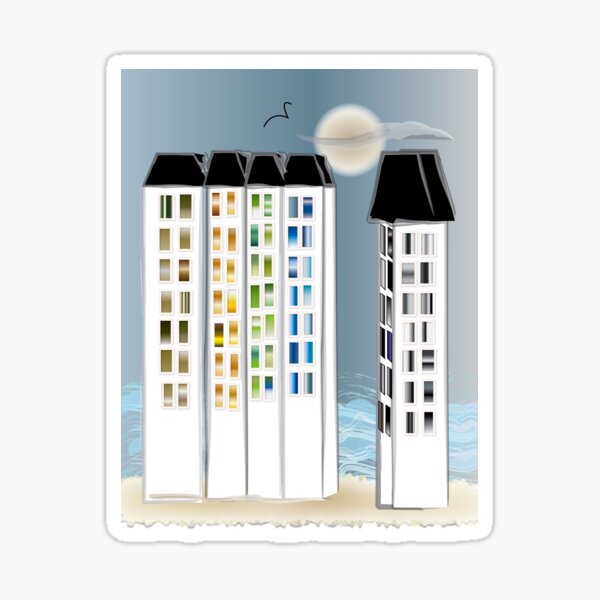 "Beach High Rise" Sticker for Sale by Photogal09 | Redbubble