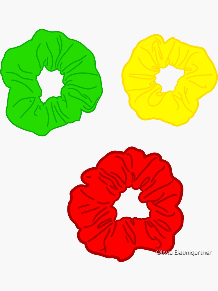"Heather's scrunchies " Sticker by stickersbyKO | Redbubble