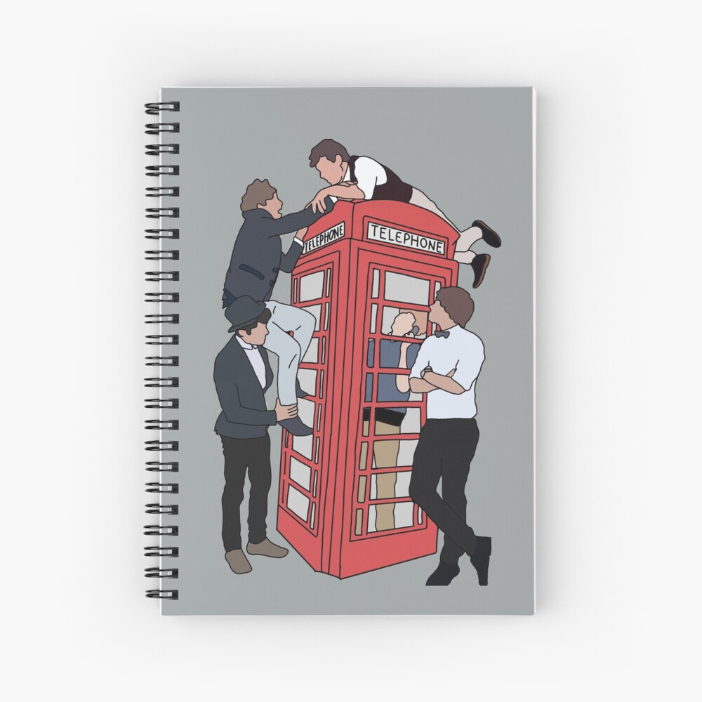 "one direction phone booth" Spiral Notebook for Sale by tehecaity ...
