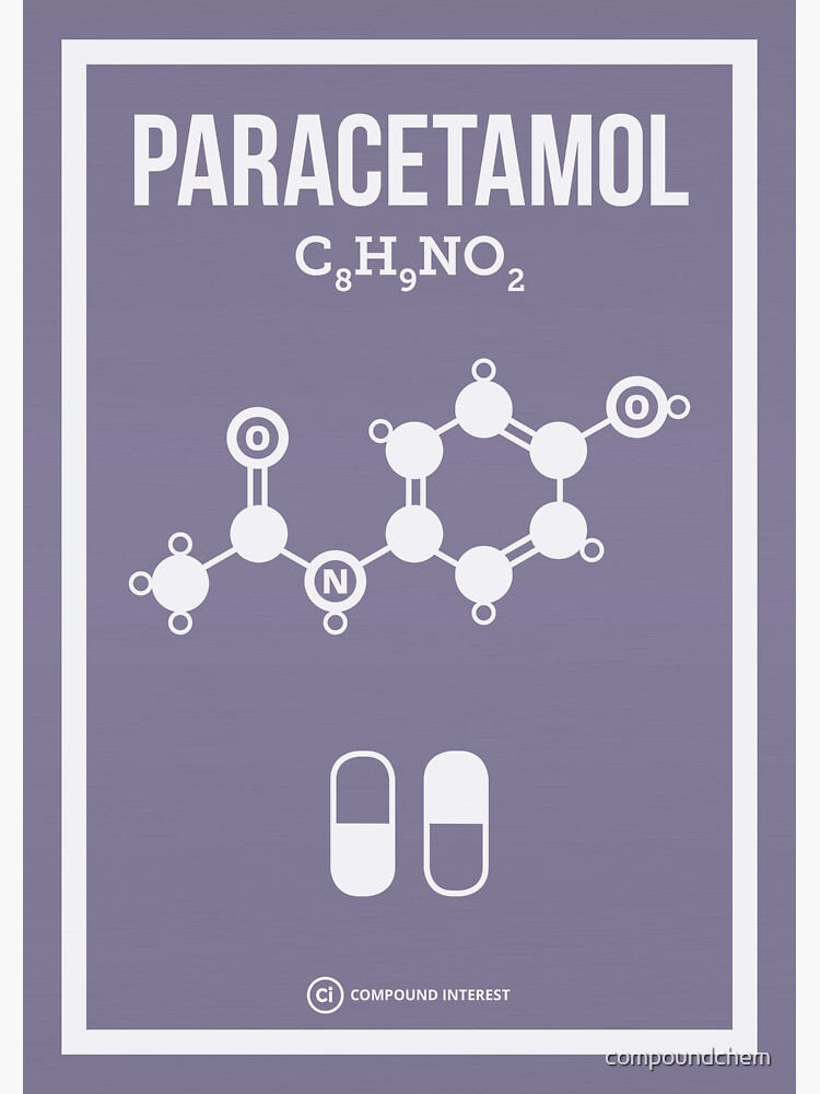 "Paracetamol" Sticker for Sale by compoundchem | Redbubble