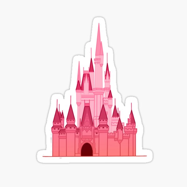 "Castle (Pink)" Sticker for Sale by jlaurenstickers | Redbubble