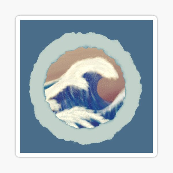 "Wave Design" Sticker by midriverjohn | Redbubble