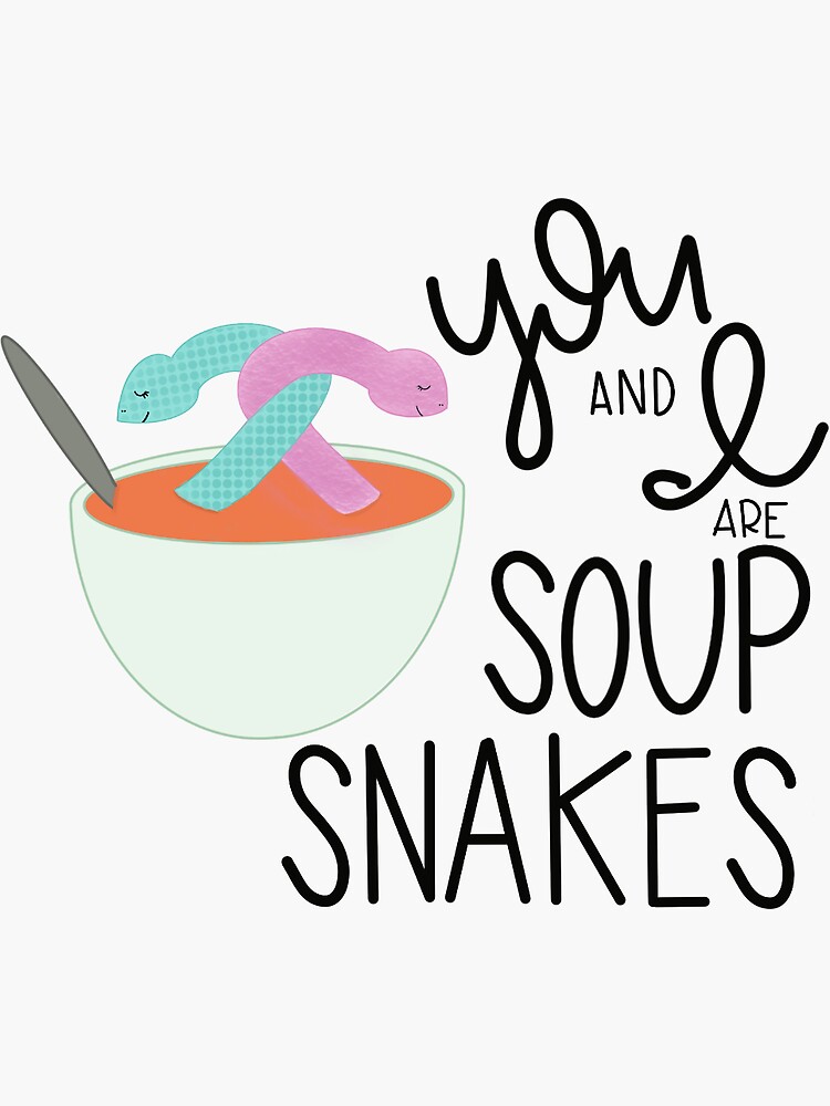 "Soup snakes" Sticker for Sale by KCCreates | Redbubble
