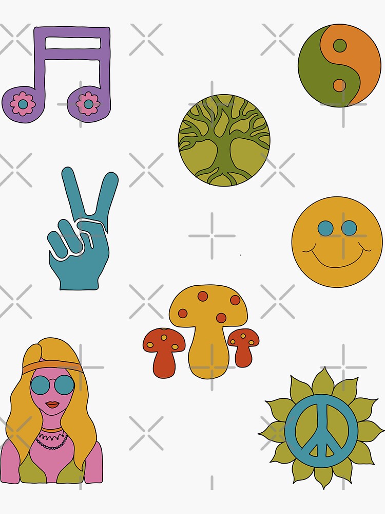 "60s Sticker Pack" Sticker for Sale by unhingedheather | Redbubble