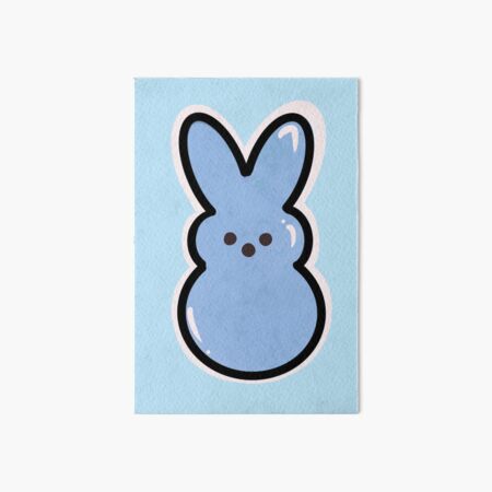 "Blue peep bunny marshmallow " Art Board Print for Sale by bcampbell3 ...