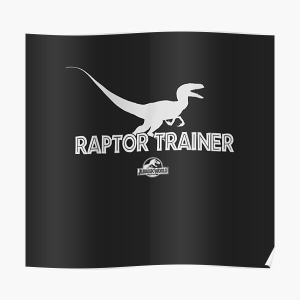 Póster «Gráfico de silueta de Jurassic World Raptor Trainer» de ...