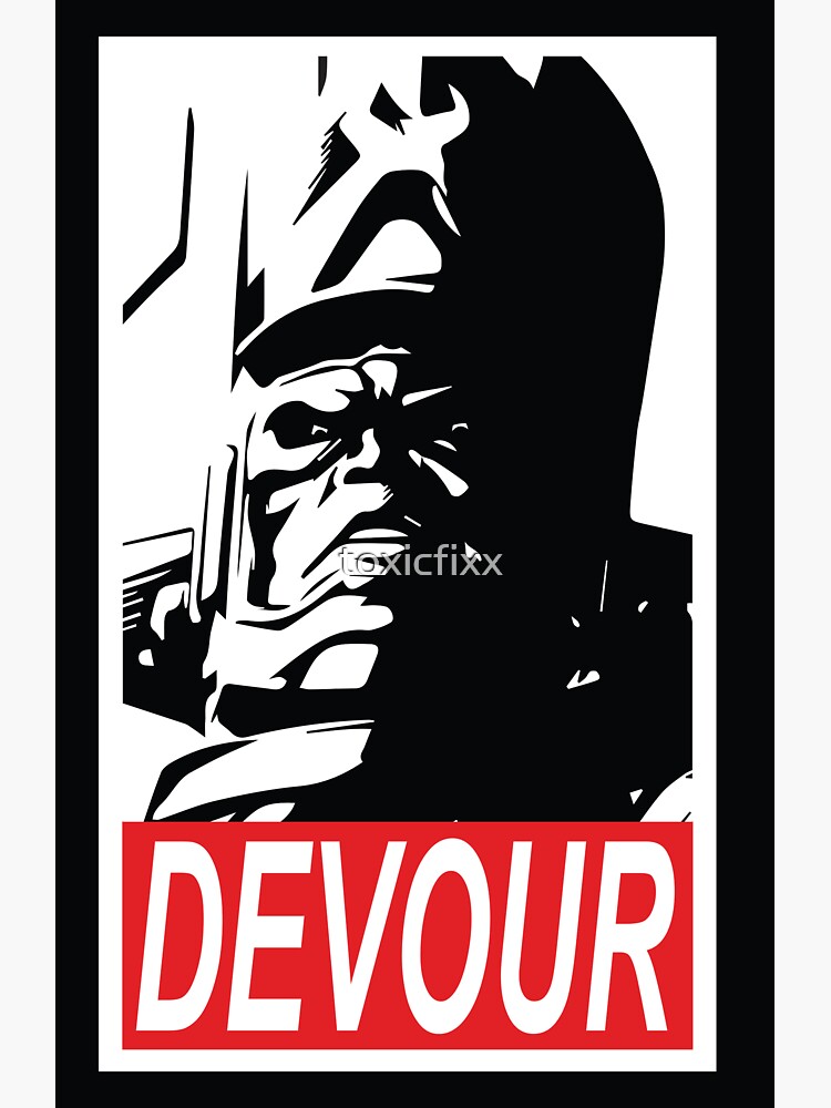 "DEVOUR" Sticker for Sale by toxicfixx | Redbubble