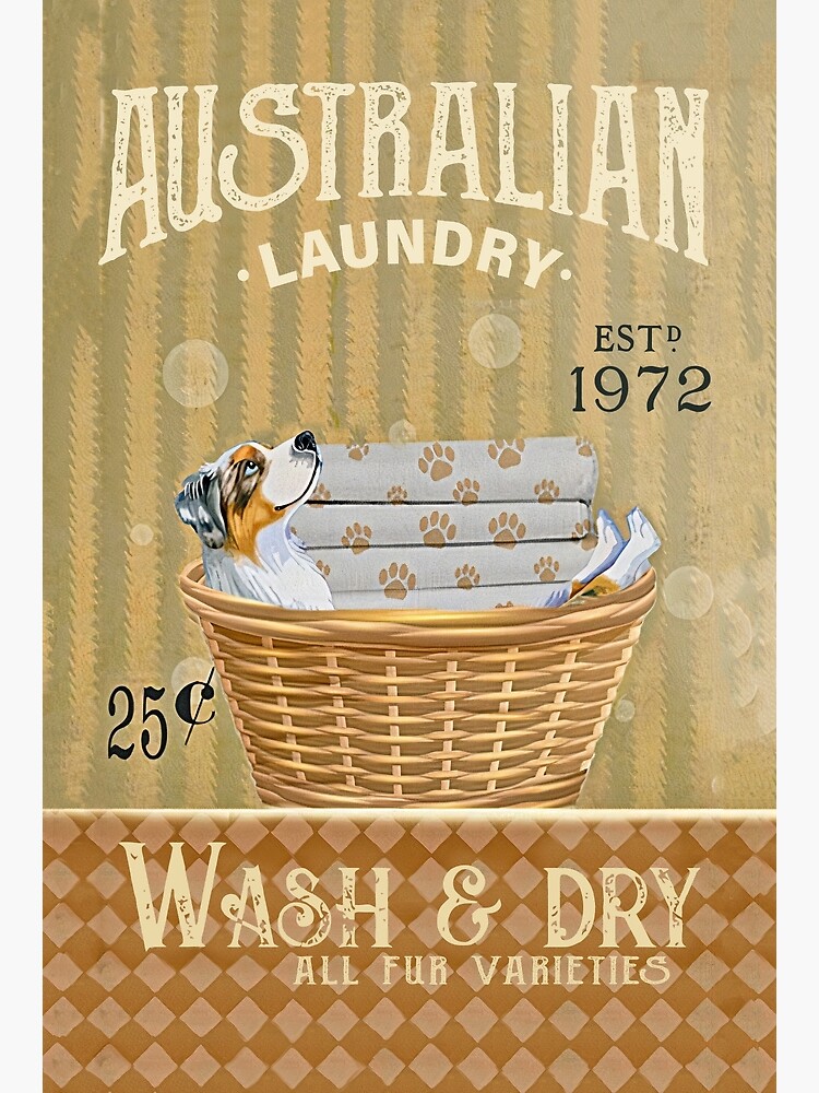 "Australische Wäsche waschen und trocknen alle Pelzsorten" Fotodruck ...