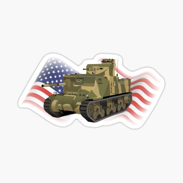 "Patriotic M3 Lee / Grant American WW2 Tank " Sticker for Sale by ...