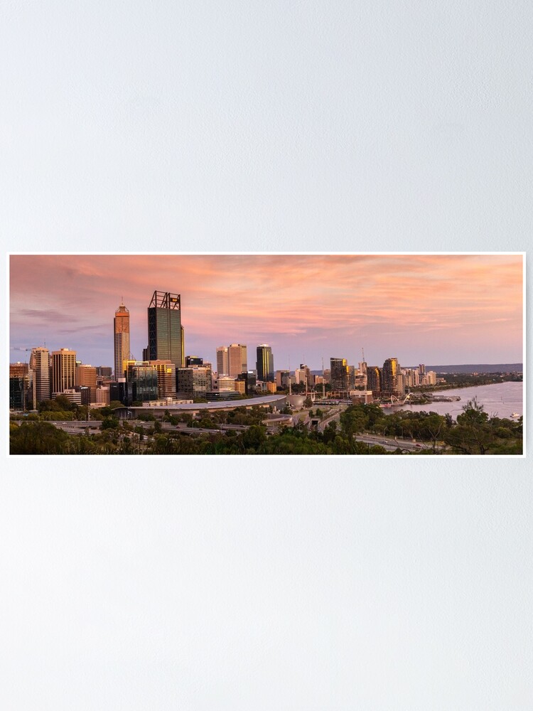"Panorama of The City of Perth Skyline from Kings Park Western ...