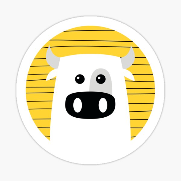 "Cute little bull" Sticker by bdizajn | Redbubble