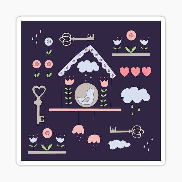"Cuckoo Clocks" Sticker by KathrinLegg | Redbubble