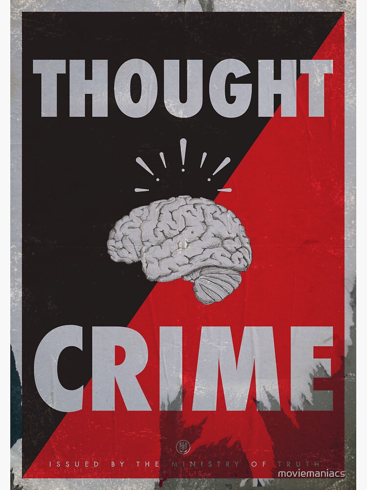 "Thoughtcrime" Sticker for Sale by moviemaniacs | Redbubble