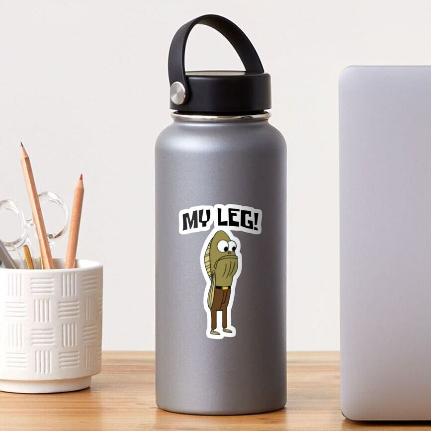 "Fred The Fish: My Leg!" Sticker for Sale by LagginPotato64 | Redbubble
