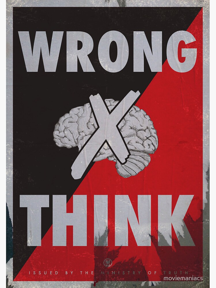 "Wrongthink" Sticker for Sale by moviemaniacs | Redbubble