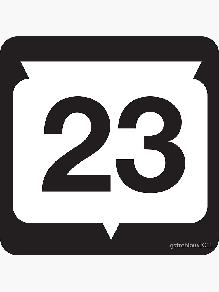 "Wisconsin Highway 23" Sticker by gstrehlow2011 | Redbubble