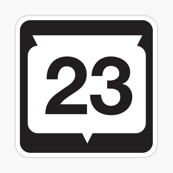 "Wisconsin Highway 23" Sticker by gstrehlow2011 | Redbubble