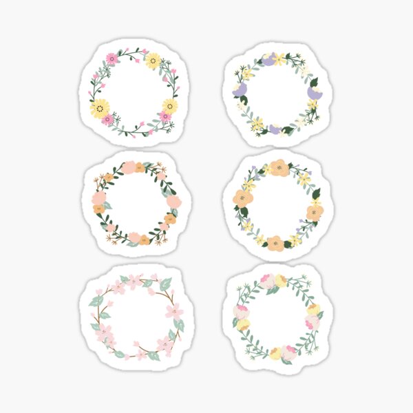 "Flower crown halo sticker pack " Sticker for Sale by MiniNinja3 ...