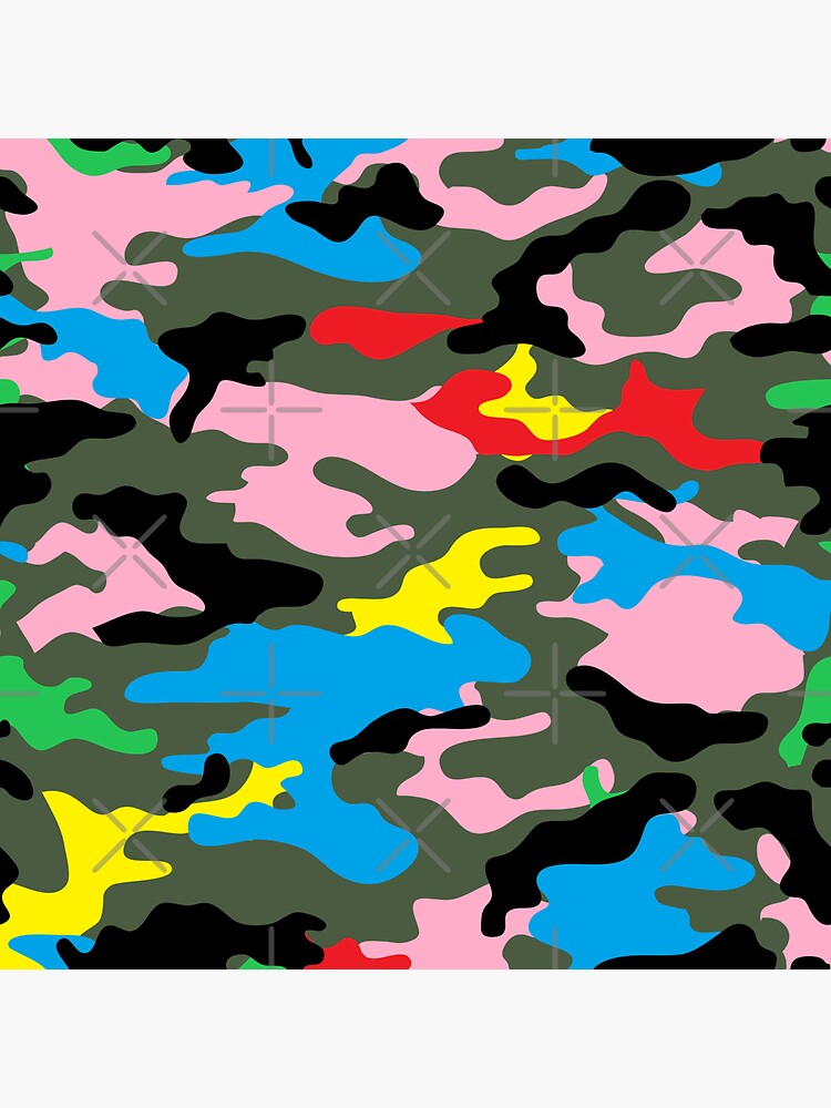 "rainbow camo camouflage" Sticker for Sale by gossiprag | Redbubble