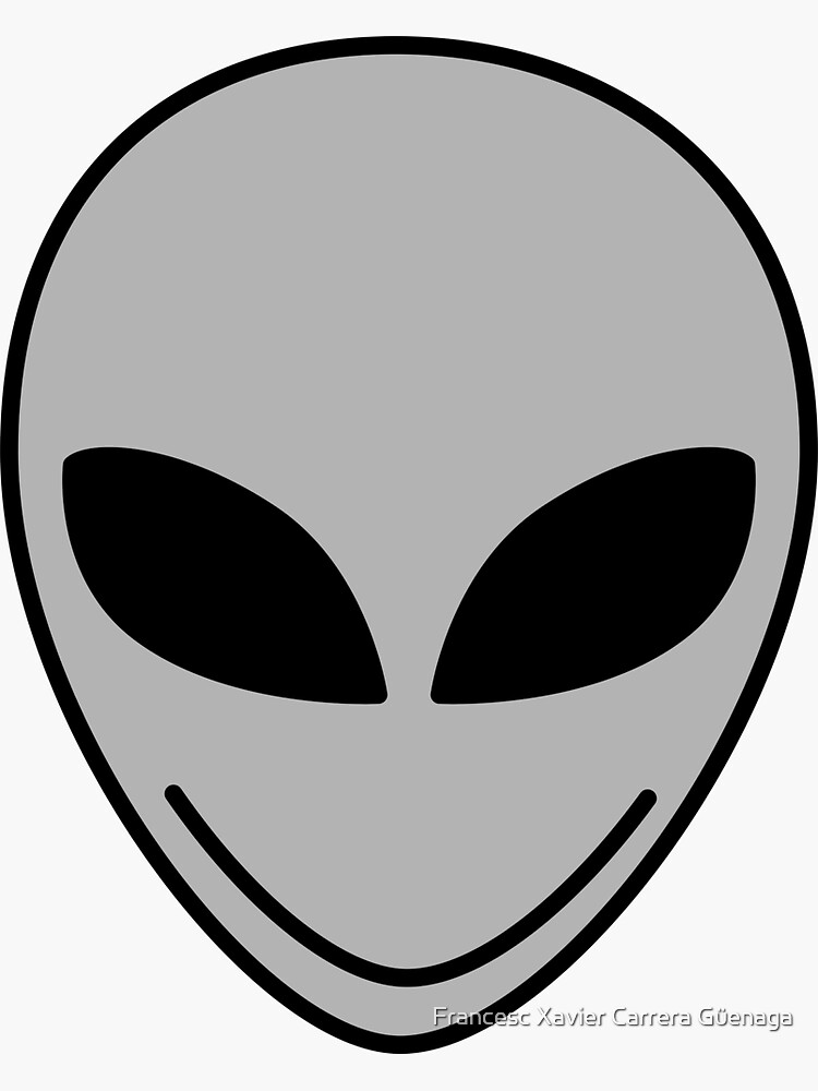 "SMILING FACE ALIEN GRAY ALIEN SMILING FACE" Sticker for Sale by ...