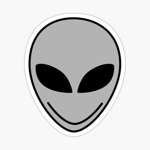 "SMILING FACE ALIEN GRAY ALIEN SMILING FACE" Sticker for Sale by ...