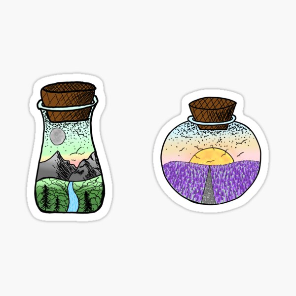 "Nature jars " Sticker for Sale by DinellaElise | Redbubble