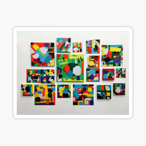 "Colourful Awkward Shapes" Sticker by ColourClouds | Redbubble