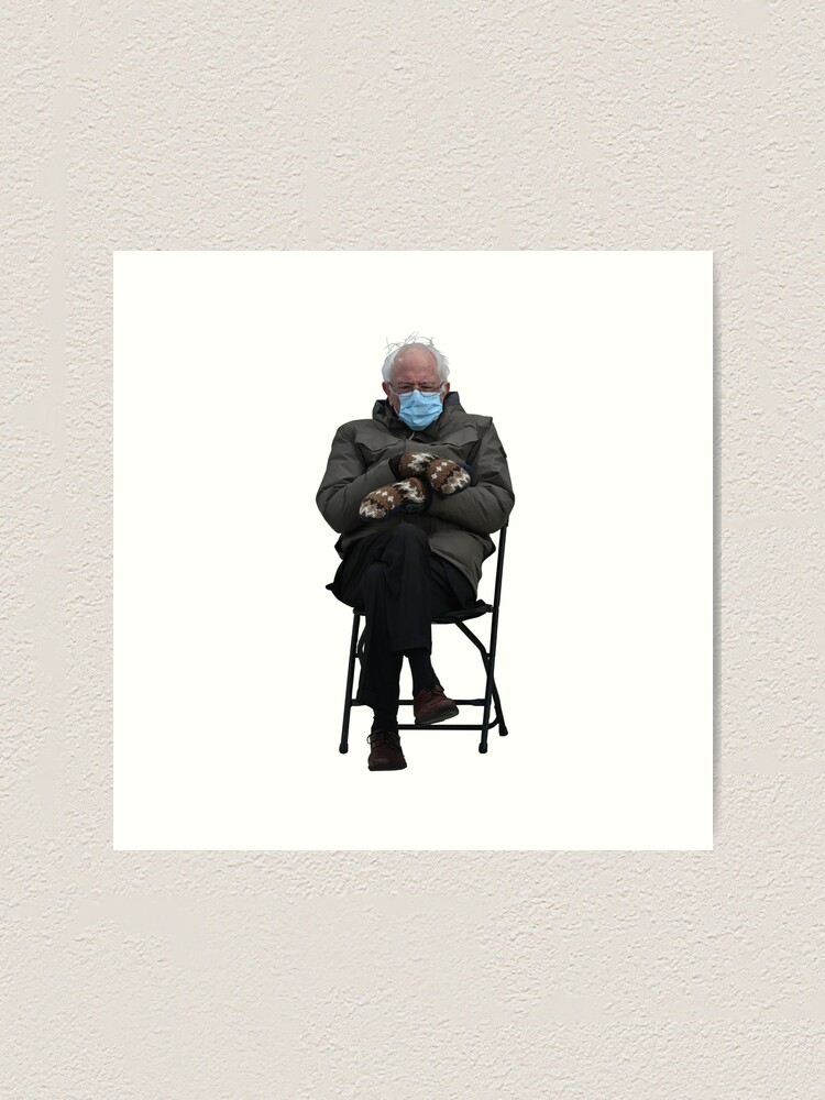 "Bernie Sanders Folding Chair Mittens Meme" Art Print by flyrocket ...
