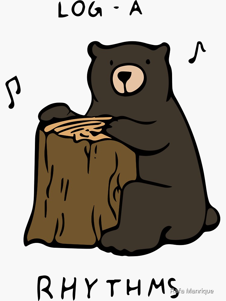 "Log-a-Rhythms" Sticker for Sale by Rafa Manrique | Redbubble