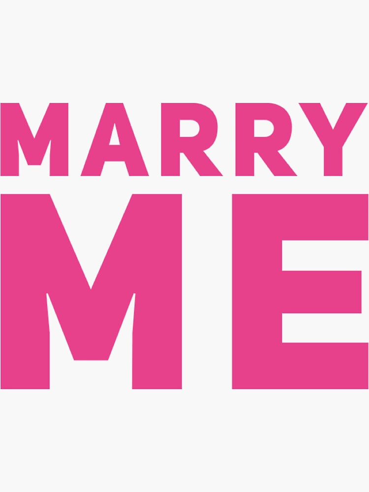 "MARRY ME (The Wedding Design)" Sticker for Sale by ITWork | Redbubble