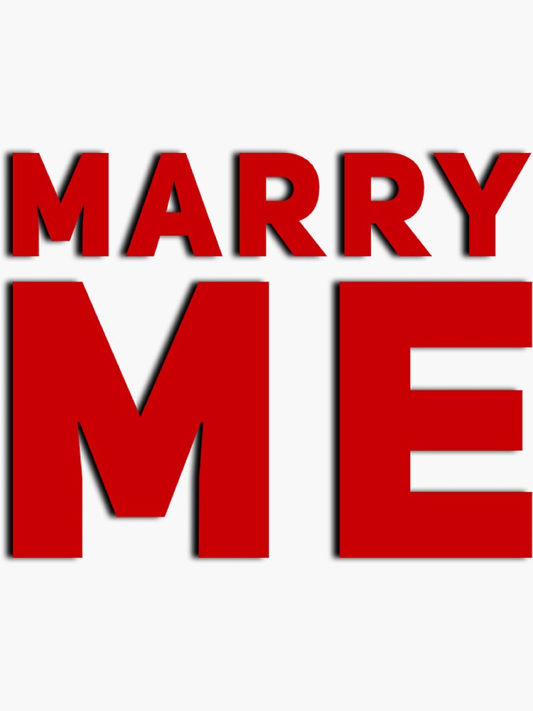 "MARRY ME (The Wedding Design)" Sticker for Sale by ITWork | Redbubble