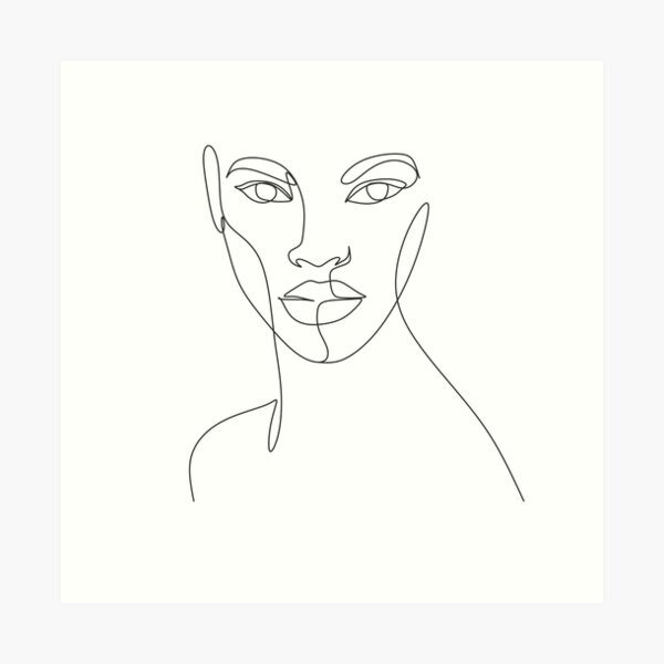 "Black Woman Portrait Line Drawing, Afro Woman, African American Woman ...