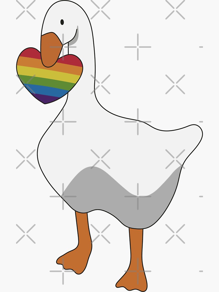 "Rainbow. lgbtq+ goose - Sticker" Sticker for Sale by amteta | Redbubble